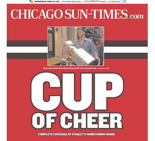 Nanomboka nahatsikaritra ny vokatry ny tsy fananana mpaka sary matihanina ny Chicago Sun-Times